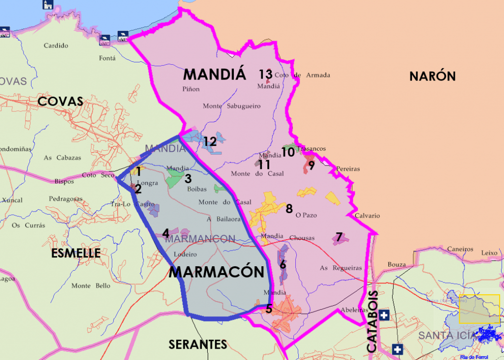 El "atlas" de Ferrol: estos son sus 23 barrios