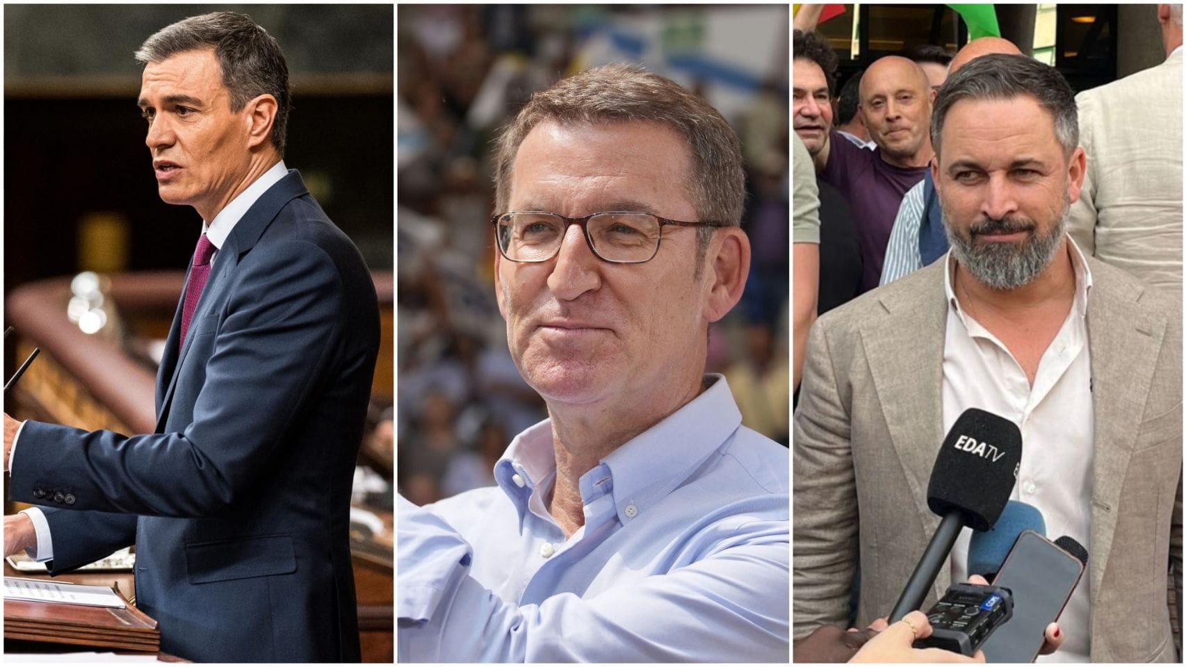 Pedro Sánchez, Feijóo y Santiago Abascal coincidirán este fin de semana ...