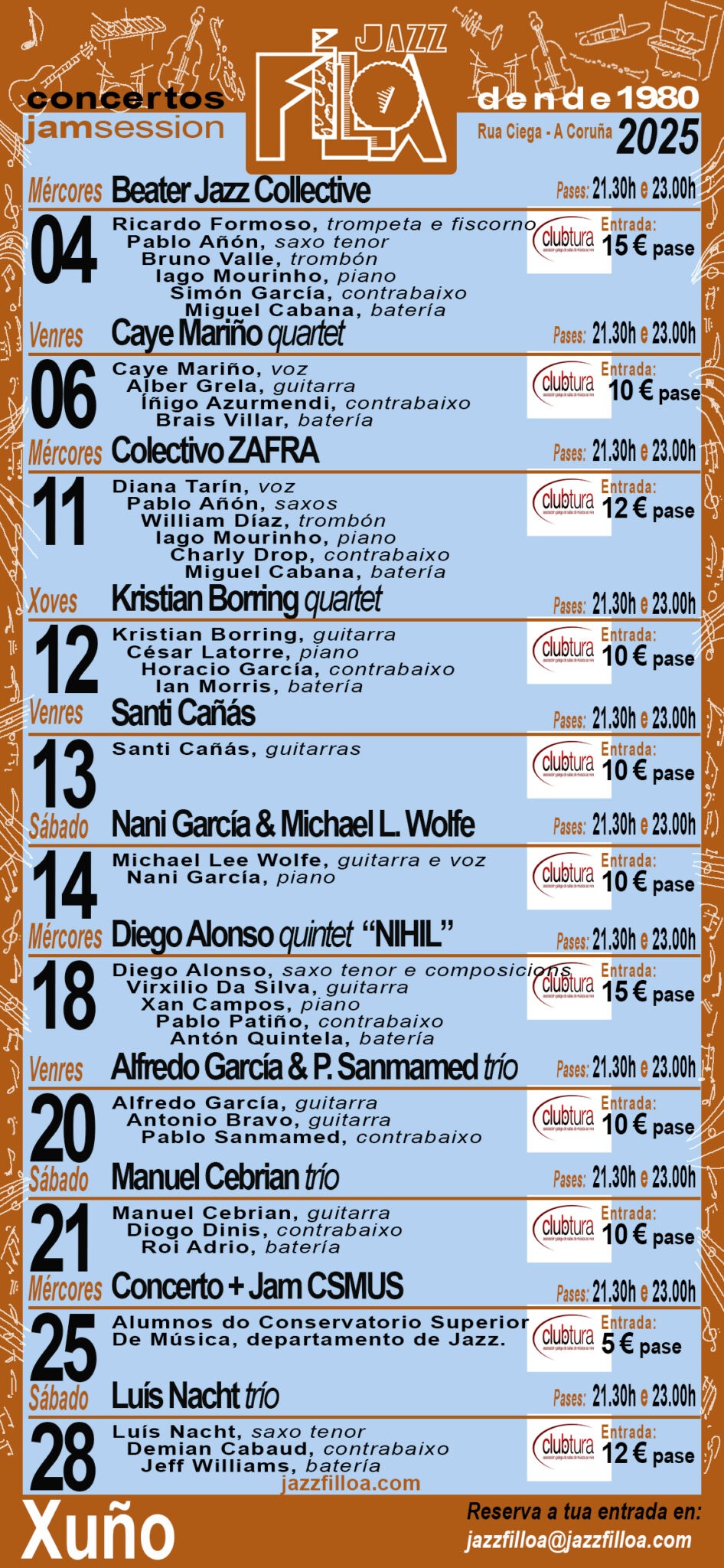 Concierto de Diego Alonso quintet 'Nihil' - Jazz Filloa en A Coruña ...