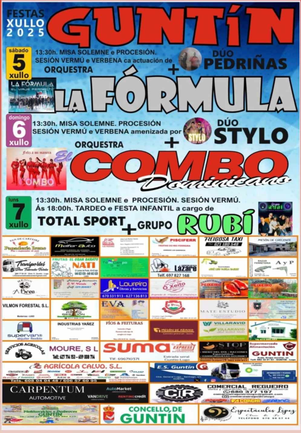 Fiestas de Guntín 2025: Programa, cartel y agenda completa