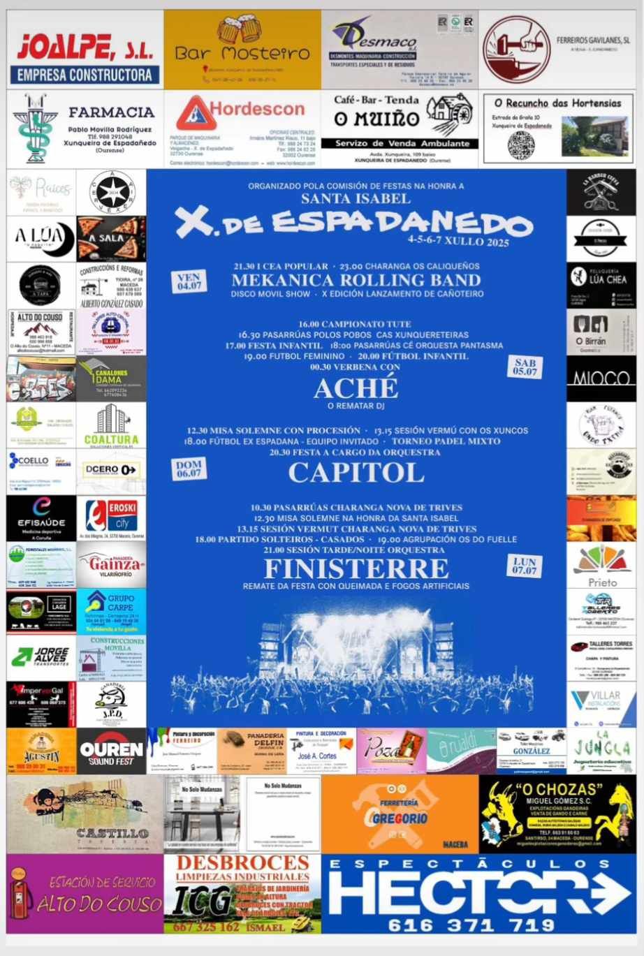 Fiestas de Santa Isabel de Xunqueira de Espadanedo 2025: Programa ...