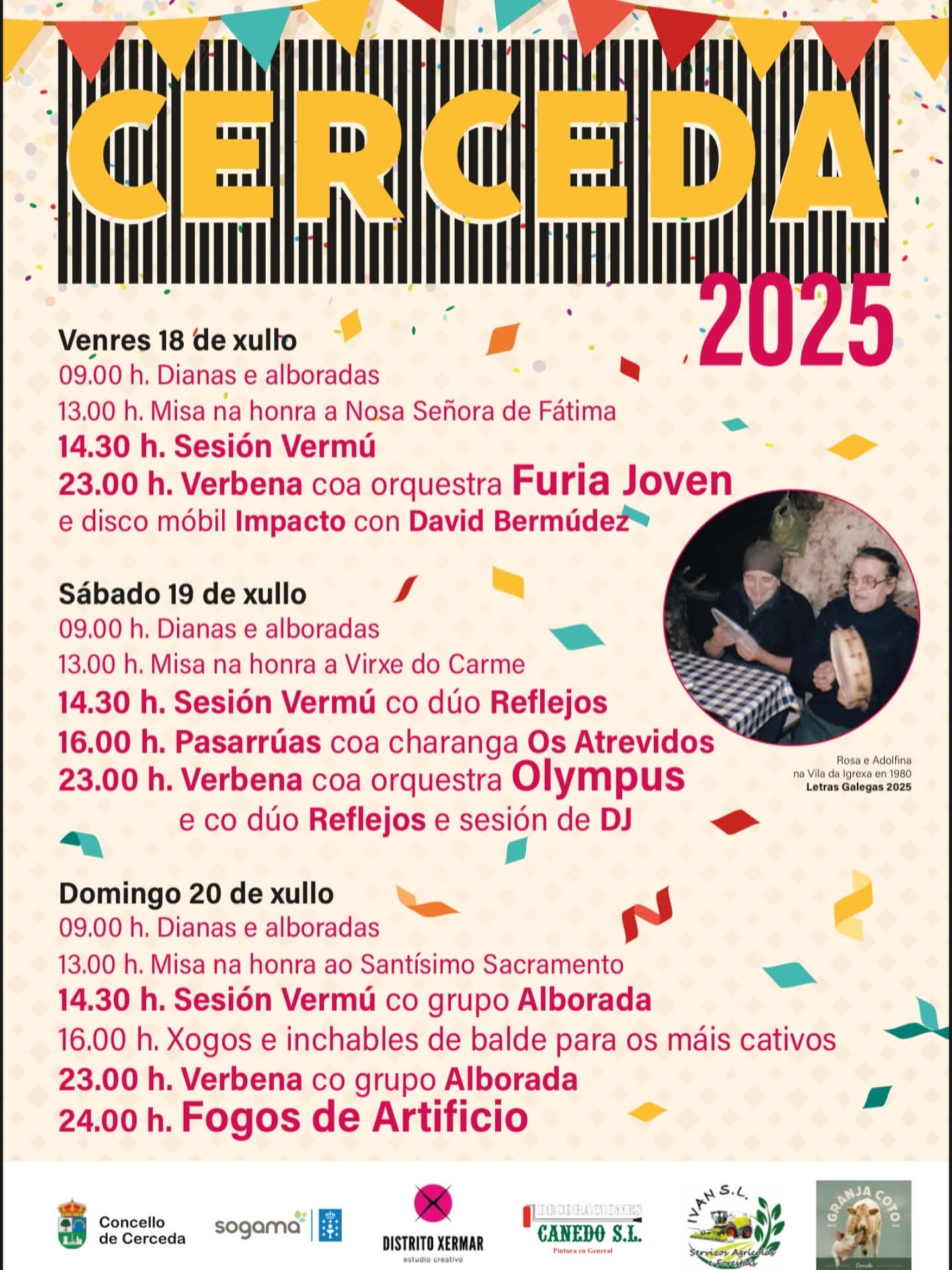 Fiestas de Cerceda 2025: Programa, cartel y agenda completa