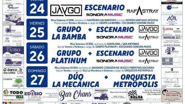 Fiestas del Apóstol de Sísamo 2025 en Carballo: Programa, cartel y ...
