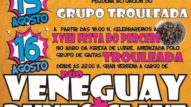 Fiesta de Lubre 2025 en Ares y Fiesta del percebe: Programa, cartel y ...