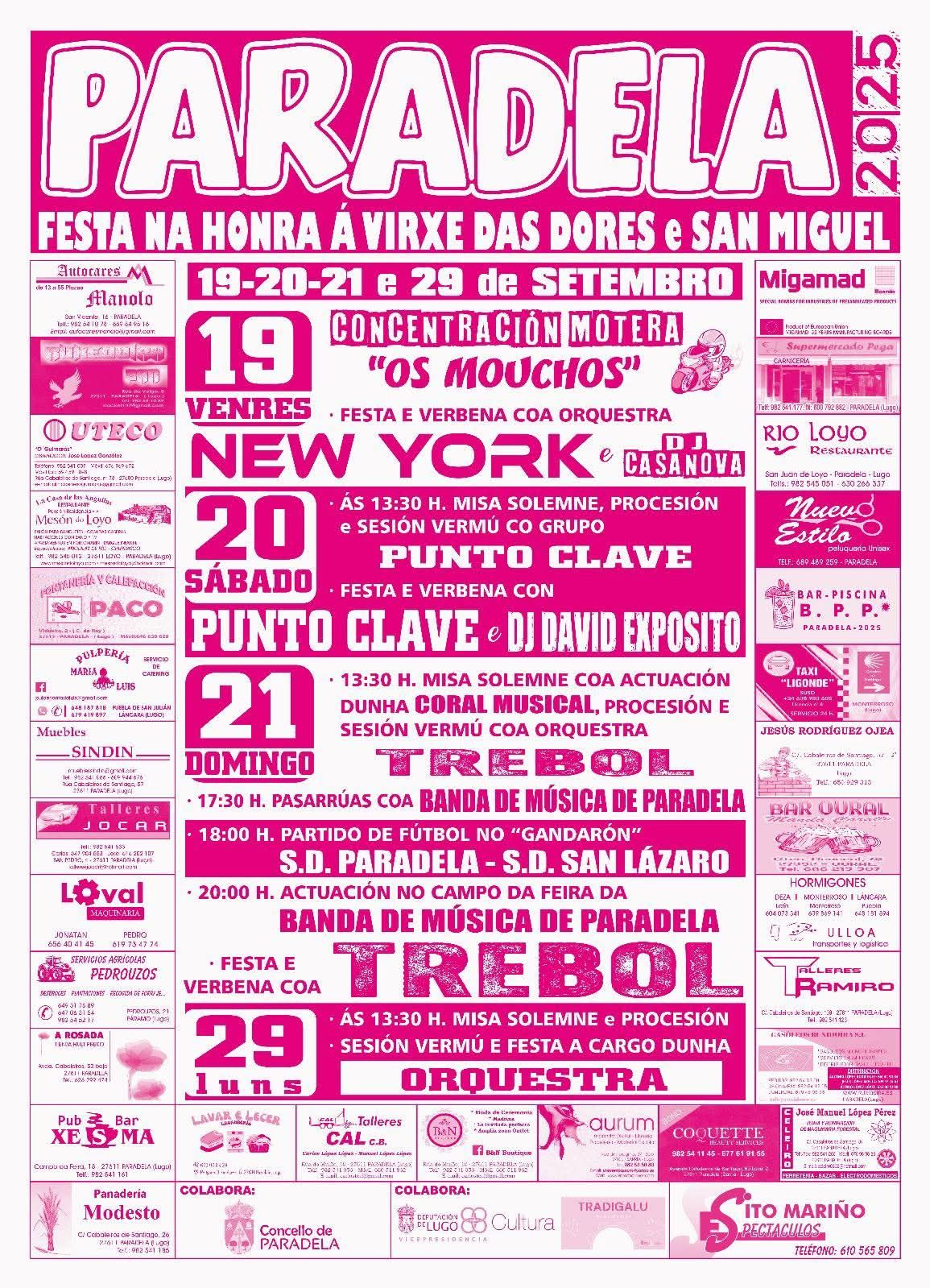 Fiestas de Paradela 2025: Programa, cartel y agenda completa